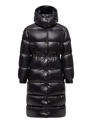 Moncler Cavettaz Hooded Long Down Jacket - Black