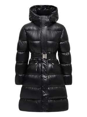 Moncler Bellevue Hooded Long Down Jacket - Black