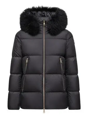 Moncler Laichefur Hooded Down Jacket - Black