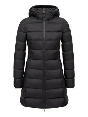Moncler Gie Hooded Long Down Jacket - Black