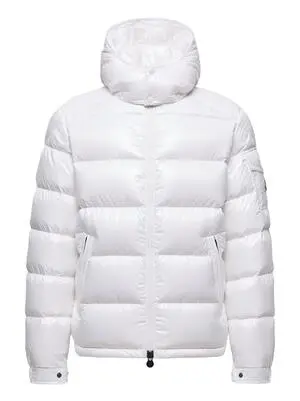 Moncler Maya Hooded Down Jacket White