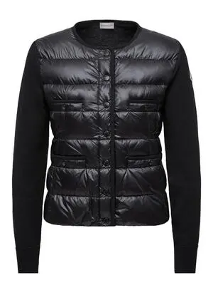 Moncler Padded Wool Cardigan - Black