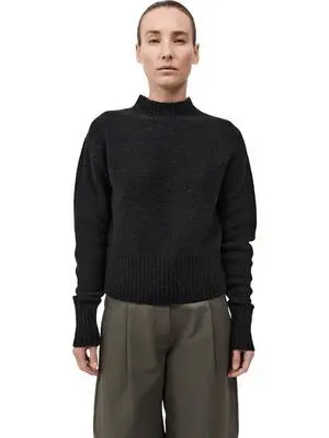 ST AGNI Boucle Wool Jumper - Black