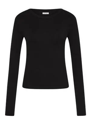 ST AGNI Organic Cotton Long Sleeve Top - Jet Black