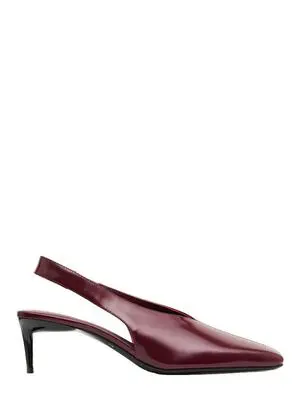 ST. AGNI Square Toe Slingback Heel - Plum