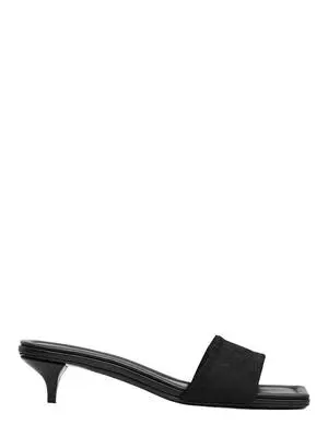 ST AGNI Pony Hair Minimal Heel - Black