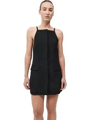 ST AGNI Hybrid Tailored Mini Dress - Black