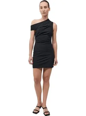 ST AGNI Soft Sculptural Mini Dress - Black