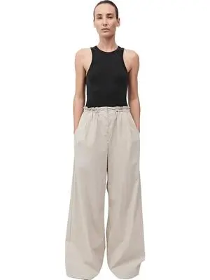 ST AGNI Petit Paperbag Waist Pants - Creme
