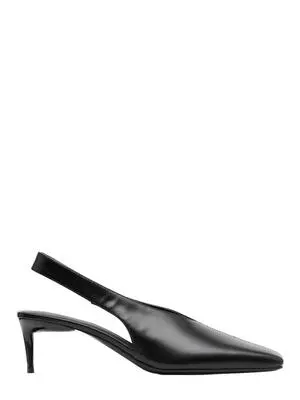 ST AGNI Square Toe Slingback Heel - Black