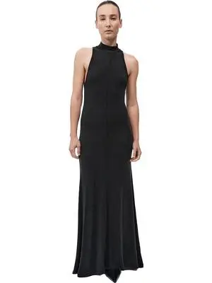ST AGNI Racer Back Jersey Maxi Dress - Black