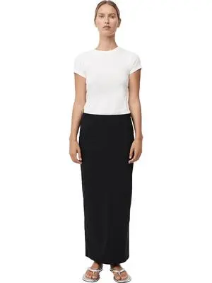 ST AGNI Minimal Column Skirt - Black