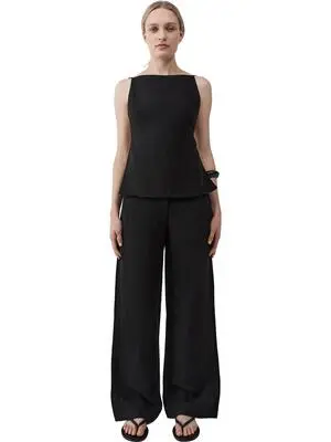 ST AGNI Wide Waistband Pant - Black