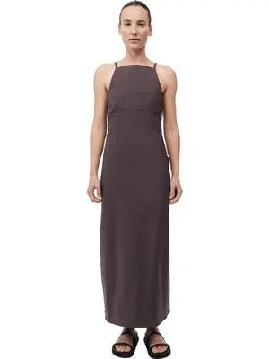 ST AGNI Minimal Bias Maxi Dress - Chocolate Plum