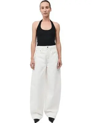 ST AGNI Mid-rise Balloon Jeans - White