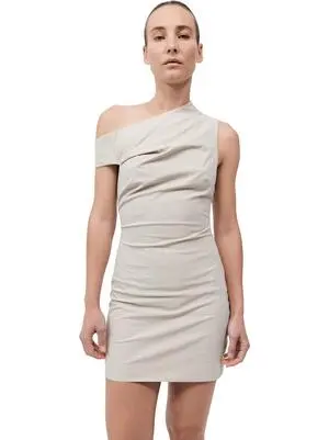 ST AGNI Soft Sculptural Mini Dress - Creme