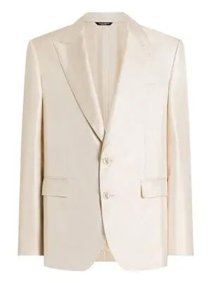 DOLCE & GABBANA Sicilia Light Single-Breasted Silk Twill Jacket