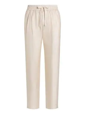 Dolce & Gabbana Silk Twill Jogging Trousers - Beige