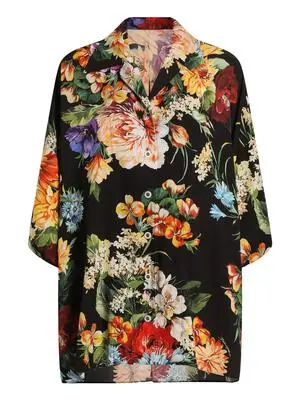 Dolce & Gabbana Flower Bouquet- Charmeuse Shirt - Print