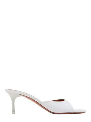 Amina Muaddi 60mm Open-toe Heeled Sandals - White