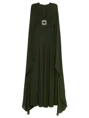 Elie Saab Crystal-embellished Gown - Green
