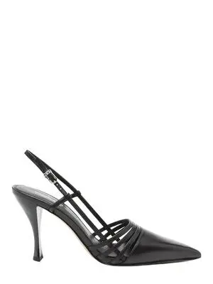 Michael Kors 100mm Leather Slingback Pumps - Black