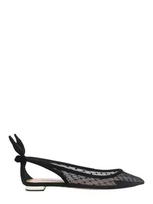 AQUAZZURA Lace Ballet Flats - Black