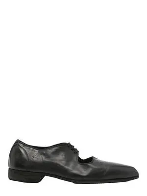 Guidi Leather Oxford Shoes - Black