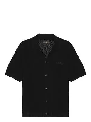 Amiri Crochet Mesh Shirt - Black