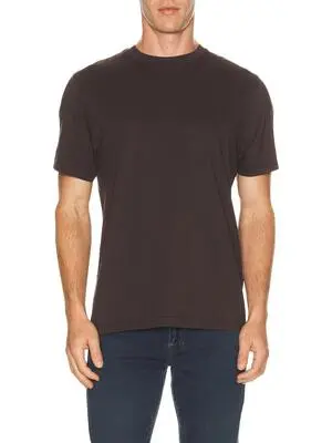 FRAME Light Cotton Tee In Brown - Deep Brown