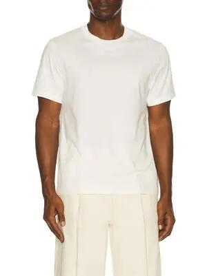 FRAME Light Cotton Tee In Brown - Off White