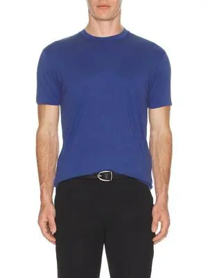 TOM FORD Crew Neck Tee In Olive - Prussian Blue
