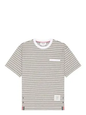 Thom Browne Short Sleeve Pocket Tee In Grey - Medium Grey