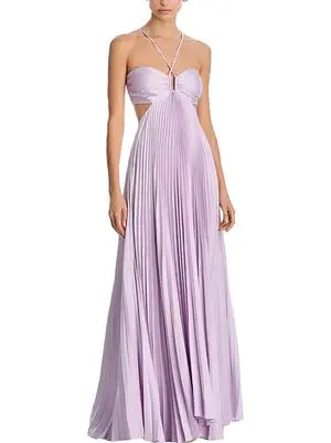 A.L.C. Moira Cutout Halter Dress - Lilac