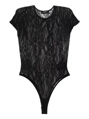 Wardrobe.NYC Lace-detailing Bodysuit - Black