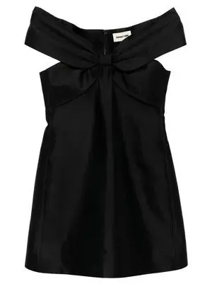 SHUSHU/TONG Bow Mini Dress - Black