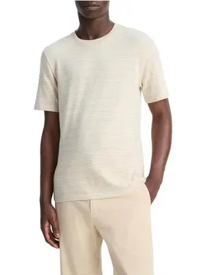 Vince Striped Cotton T-shirt - White