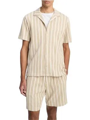 Vince Jacquard Cotton-blend Cabana Shirt - Stripe