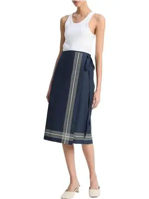 Vince Handkerchief Wrap Skirt - Stripe