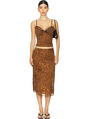 Superdown Duchis Skirt Set - Leopard