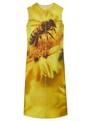 Tory Burch Printed Organza Dress - Yellow Bee