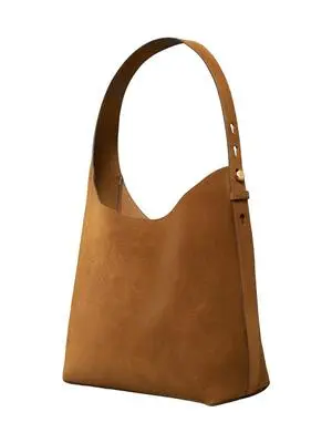 Tory Burch Romy Suede Hobo Bag Cognac