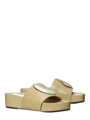 Tory Burch Patos Platform Slide - Chateau Gray/silver