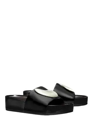 Tory Burch Patos Platform Slide - Perfect Black/silver