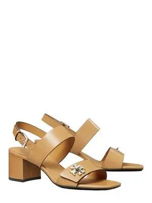 Tory Burch Turnlock Heeled Sandal - Camello
