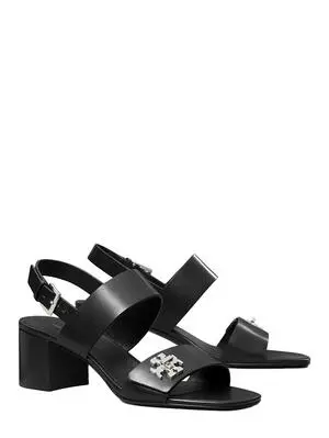 Tory Burch Turnlock Heeled Sandal - Perfect Black