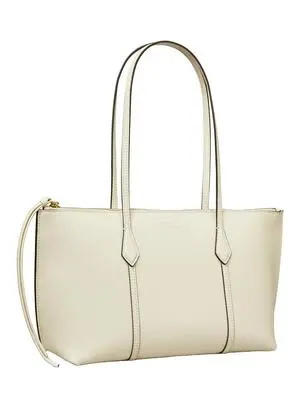 Tory Burch Small Perry Zip Tote - Warm White