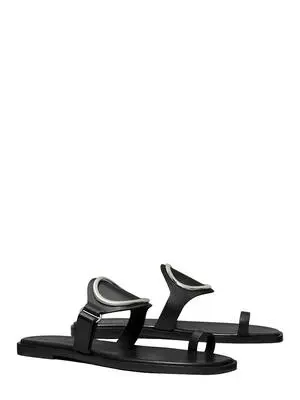 Tory Burch Toe Ring Sandal - Perfect Black/silver