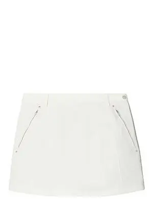 Tory Burch Nylon Twill Mini Skirt - Snow White