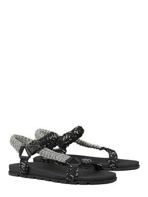 Tory Burch Mellow Trail Rope Sandal Perfect Black Multi/perfect Black